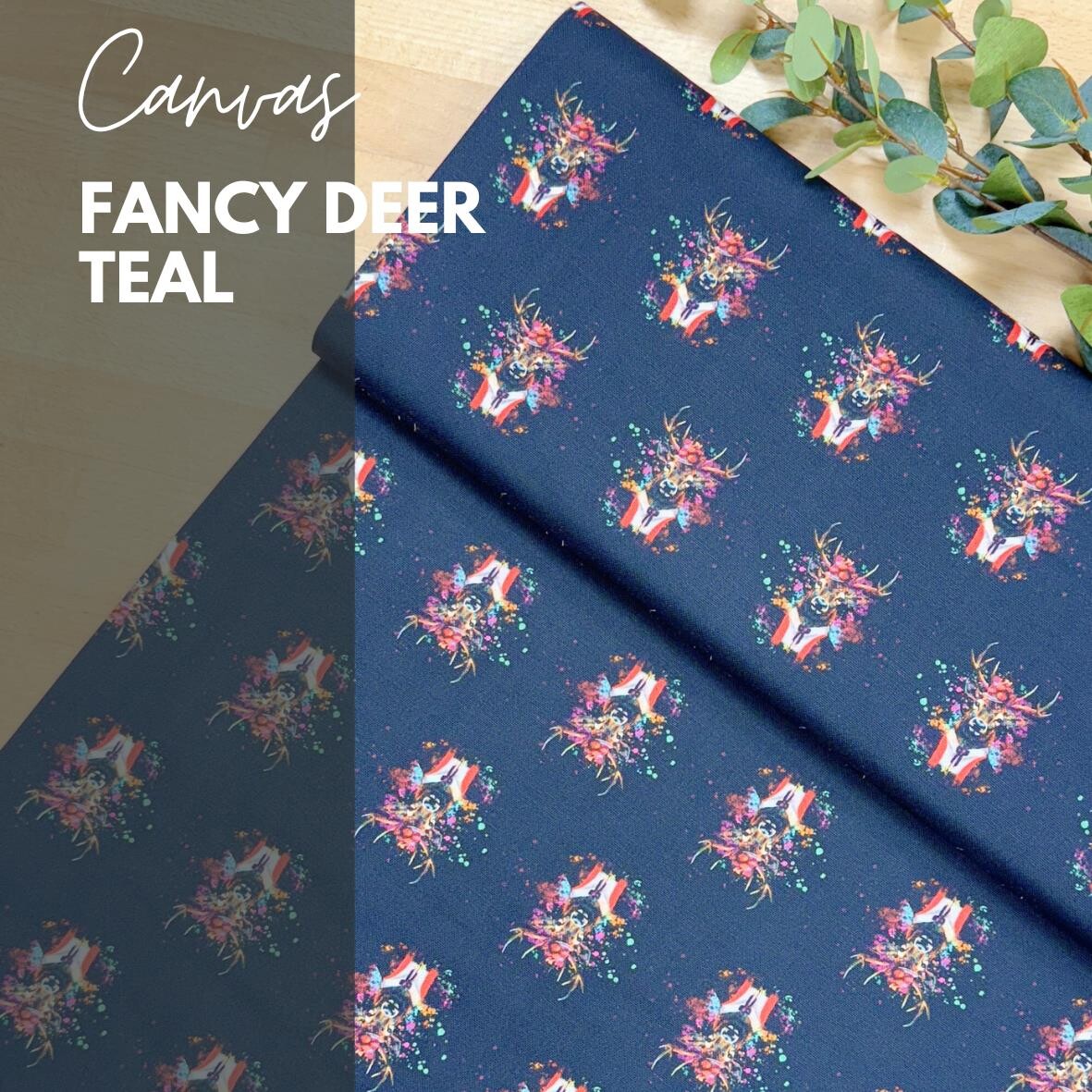 Canvas Schwarzwald Fancy Deer Black, 17,90